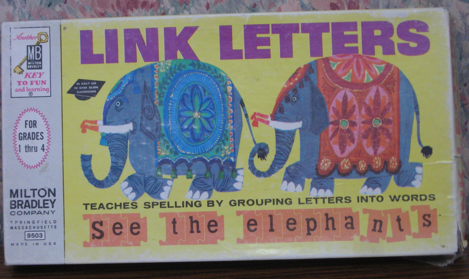 Link Letters Educational Spelling Tiles Game - Milton Bradley - 1963 ...