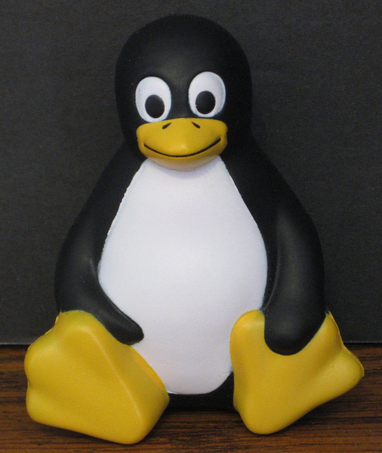 SOLD - Linux Tux Penguin Squishy Squeezy Stress Toy / Desktop Decoration - 3 1/2"