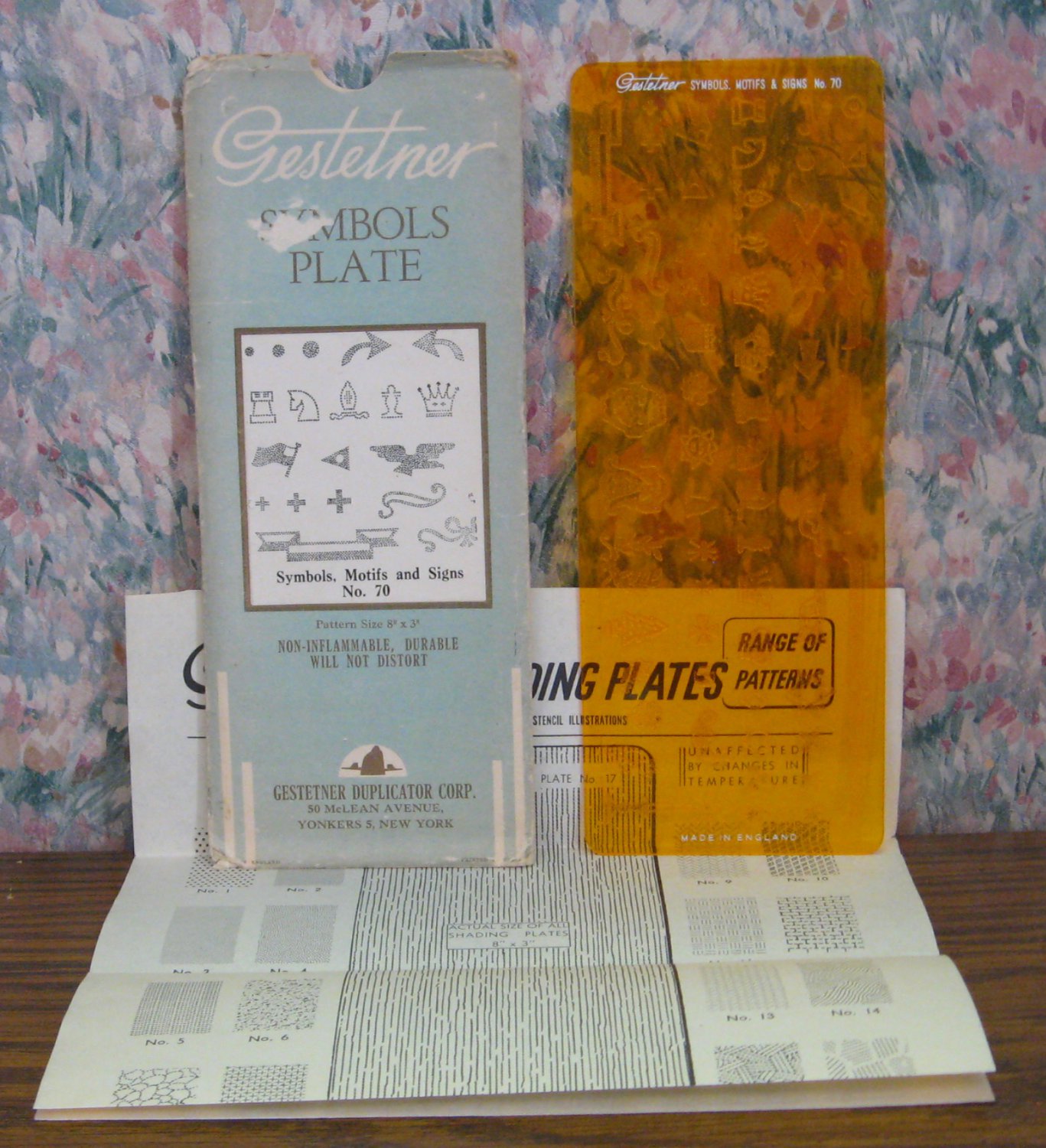 SOLD - Gestetner 70 Symbols Plate - With Storage Envelope - 1950s ...