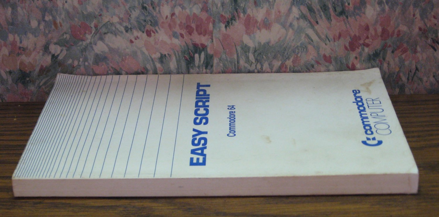 Computer Book - Commodore 64 Easy Script Spreadsheet Manual - 1980s Vintage