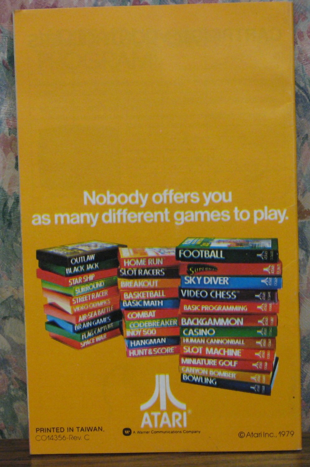 SOLD - Atari Video Computer Systems Game Cartridge Catalog - VCS / 2600 ...