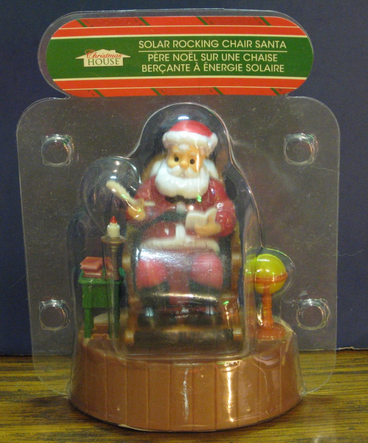 Christmas House Solar Rocking Chair Santa Clause Light Activated ...