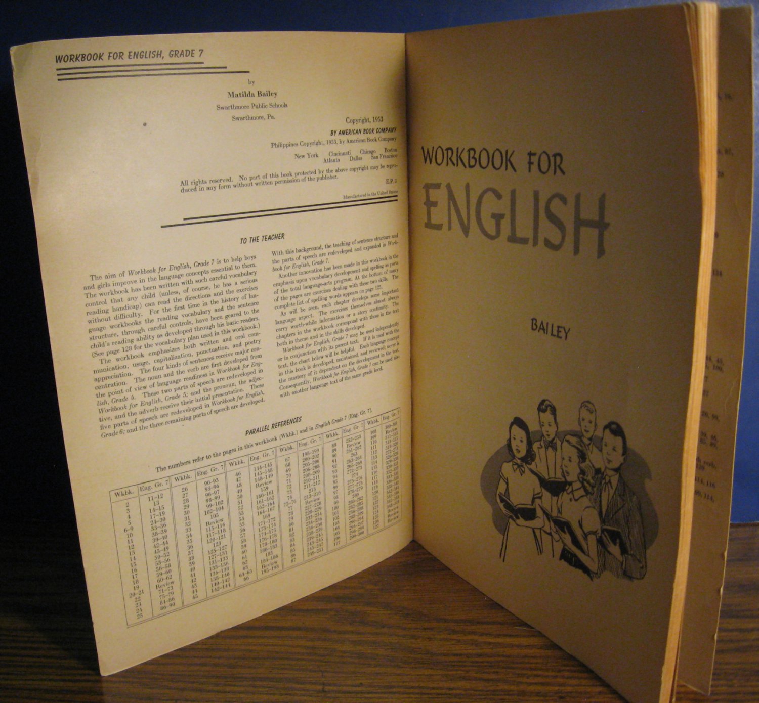 SOLD - Grade 7 School Text Book - Workbook for English - Matilda Bailey ...