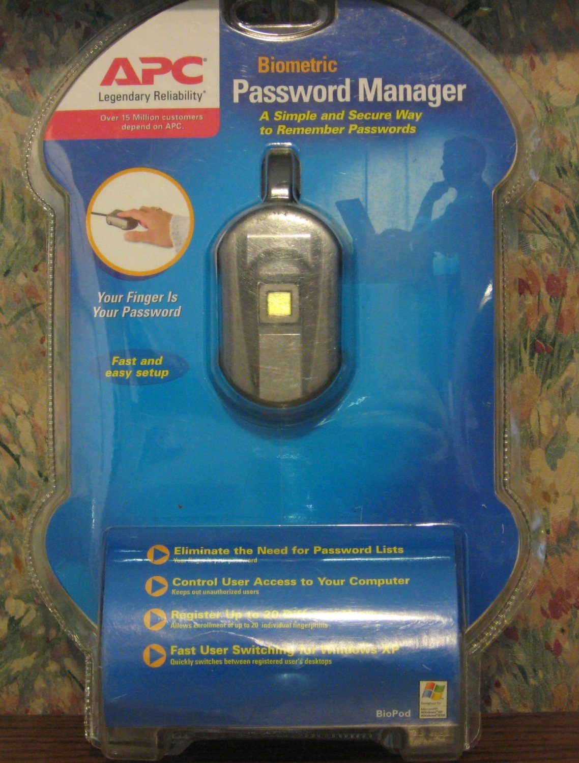 APC Biopod Fingerprint Reader Biometric Password Manager - Windows XP ...