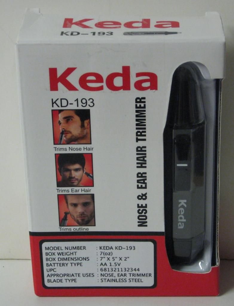 SOLD - Keda KD-193 Nose and Ear Hair Trimmer - New Open Box - Unused Of ...