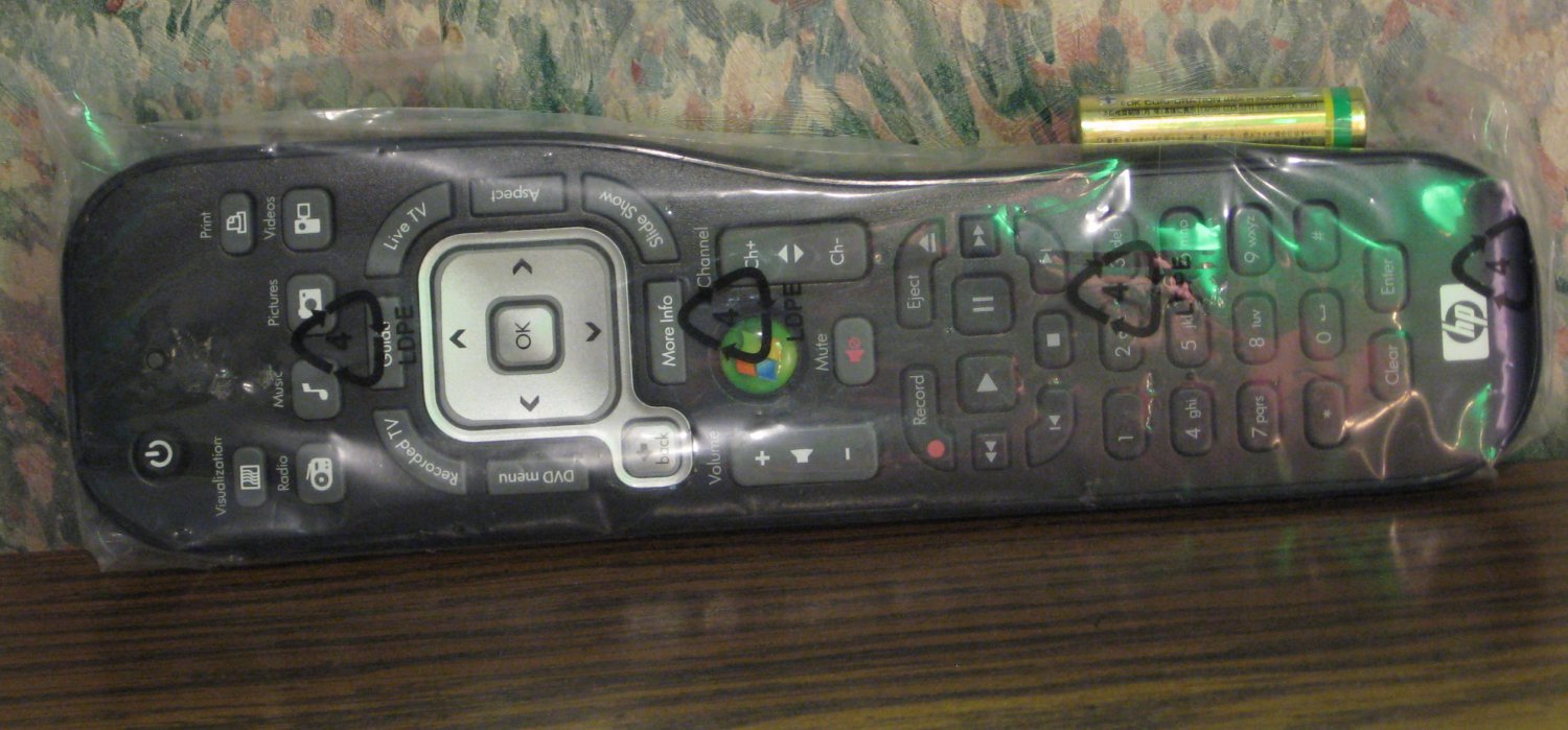 SOLD - HP 5070-2583 rev A Windows Media Center Remote Control - New ...