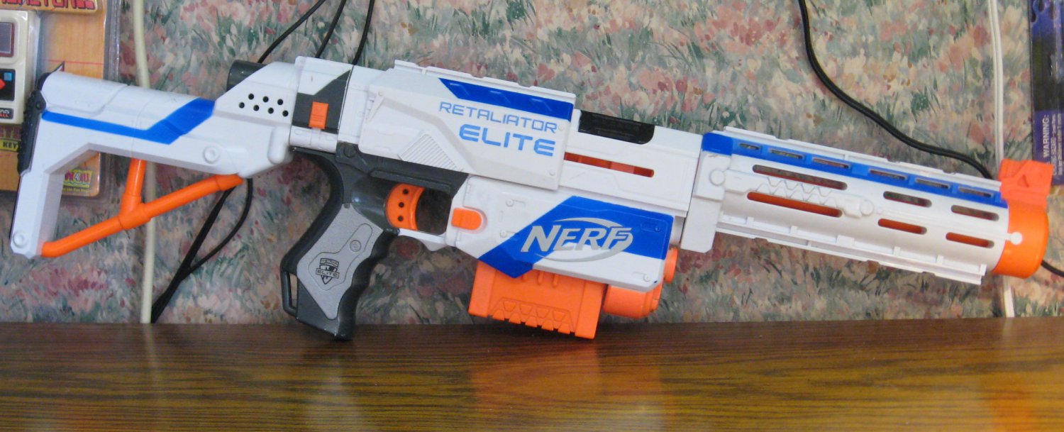 Nerf N-Strike Elite Retaliator White Out Edition Soft Dart Blaster Gun ...