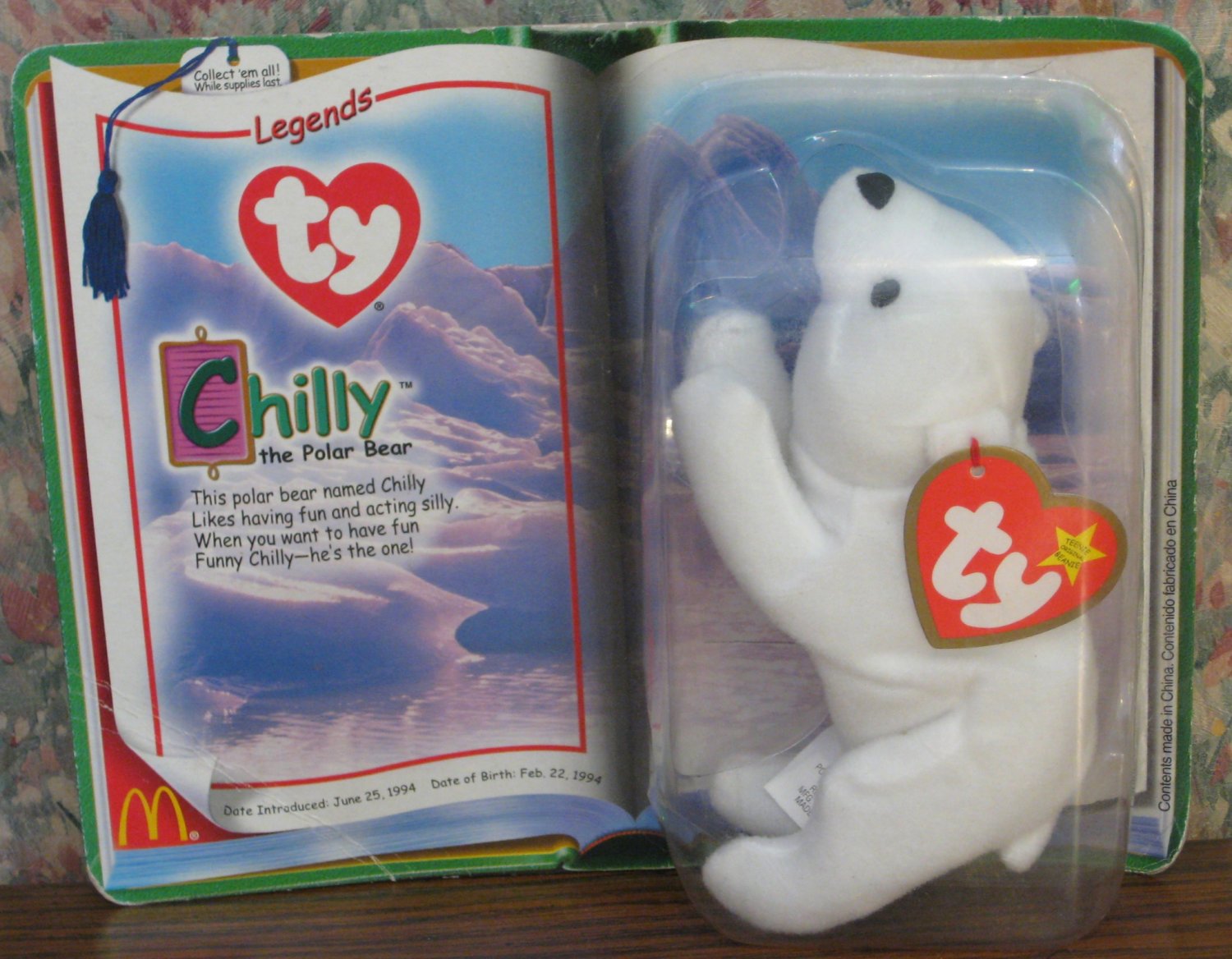 Ty Teenie Beanie Babies Legends Chilly the Polar Bear - McDonalds ...