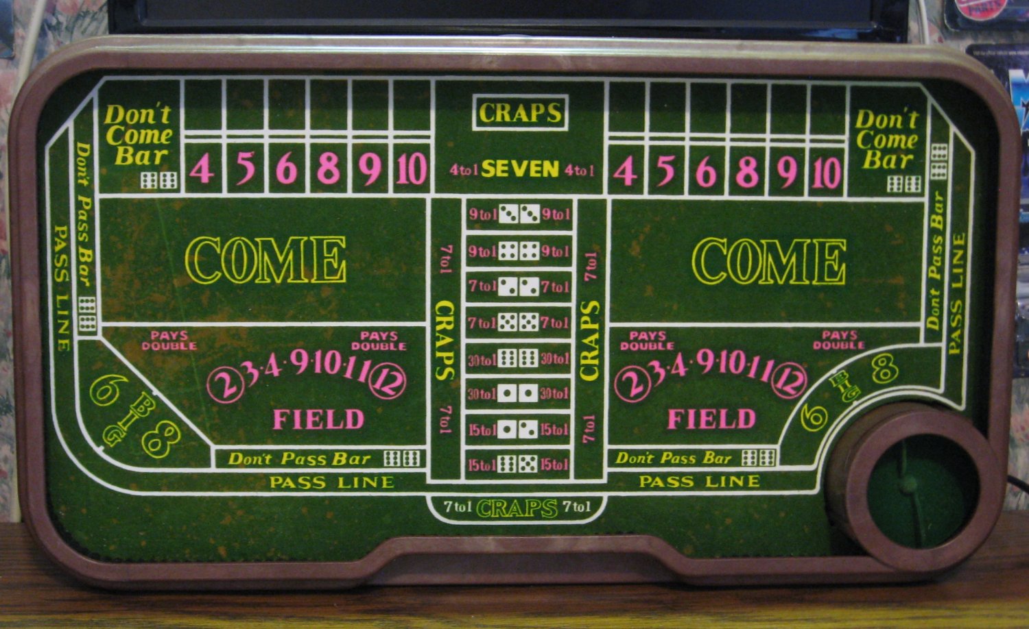 SOLD - Auto Shooter Craps Table - Fully Automatic - Battery Operated ...