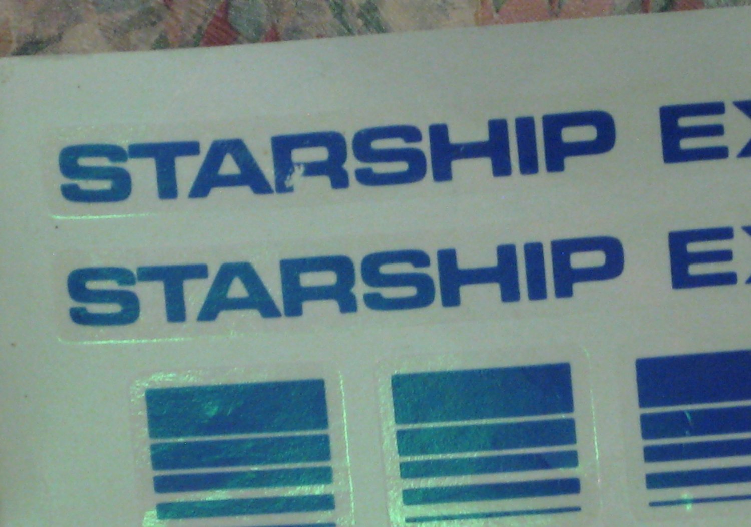 SOLD - Estes Starship Excalibur Model Rocket Water Transfer Decal Sheet ...