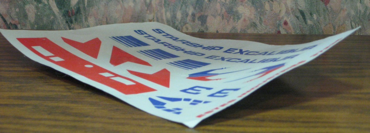 SOLD - Estes Starship Excalibur Model Rocket Water Transfer Decal Sheet ...