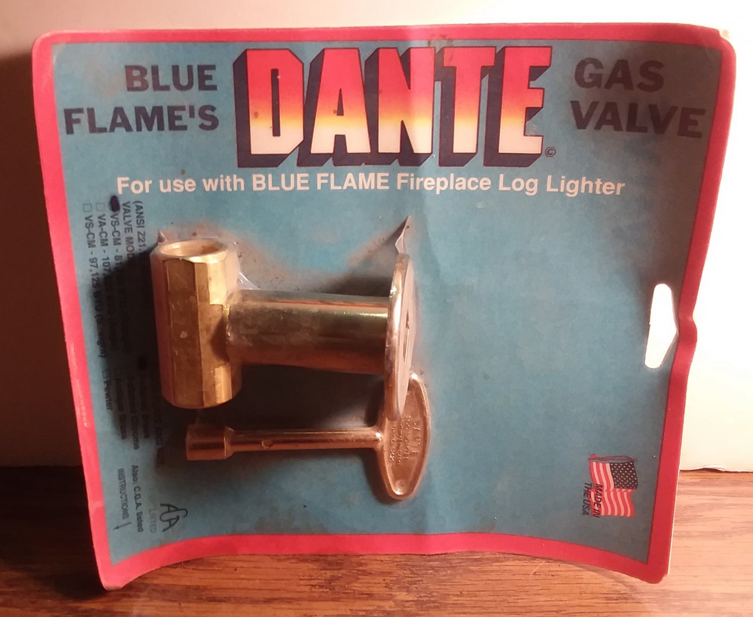 Blue Flame Dante Gas Valve for Fireplace Log Lighter VS-CM 81700 BTU ...