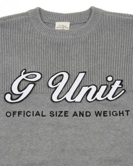 G UNIT MENS CURTIS GRAY SWEATER G-UNIT SZ XL NWT