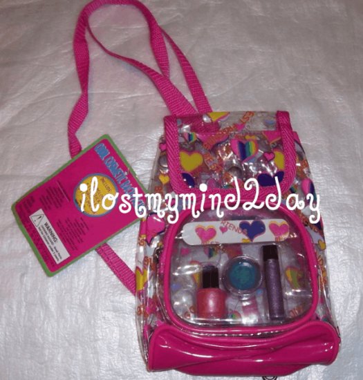 GIRLS BEST FRIENDS BACKPACK WITH MAKEUP NICE STOCKING STUFFER~NWT