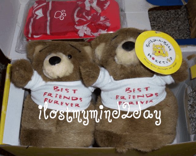 BUILD A BEAR BROWN BEAR SLIPPERS SZ 11-12 W/DRESS~T~SHIRT~NIB