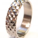 8mm Unisex Black Flexible Mesh Stainless Steel Ring SSR528 Sz 13