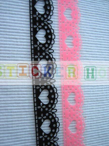 8rolls 24mm x 1m PVC Lace Tape Assorted Design and Colour