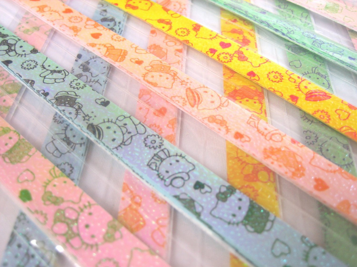80 Strips Hello Kitty Mix Colour Origami Folding Lucky Star Paper Strips 80a