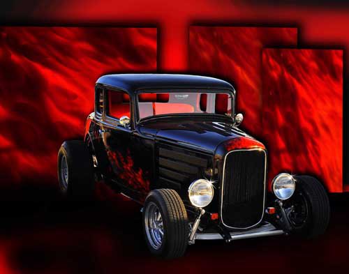 Ford 5 Window Coupe (1932) Car Poster Print on 10 mil Archival Satin ...