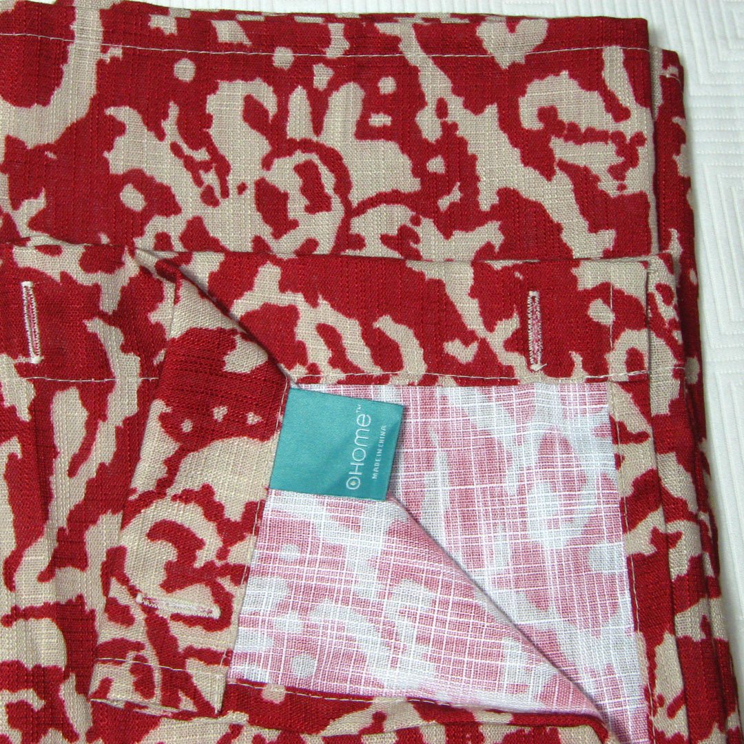 Target Home RED JACOBEAN FLORAL Fabric Shower Curtain