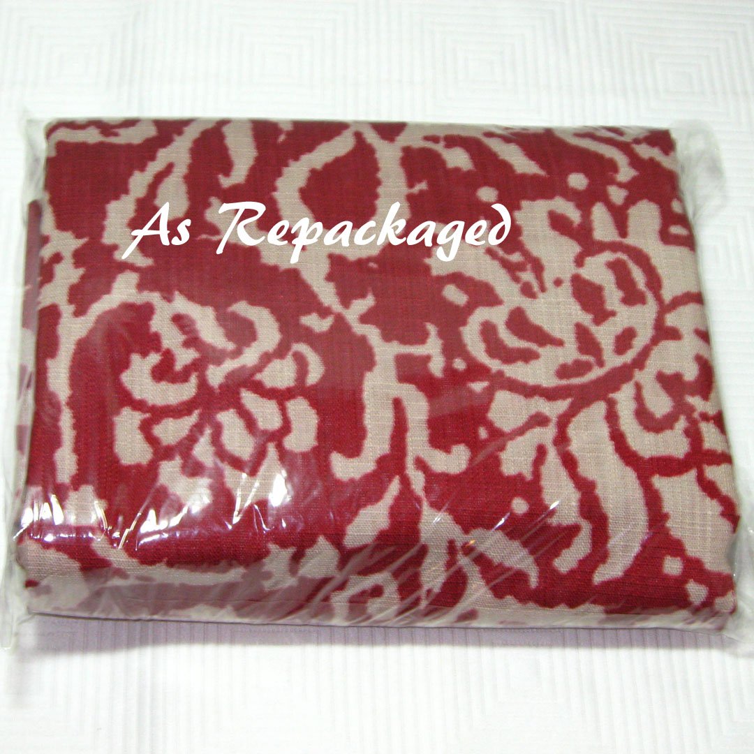 Target Home RED JACOBEAN FLORAL Fabric Shower Curtain