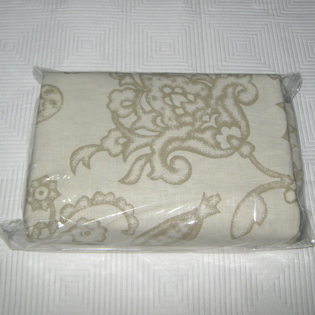 Target Home TAN SCROLL Beige Ivory Fabric Shower Curtain