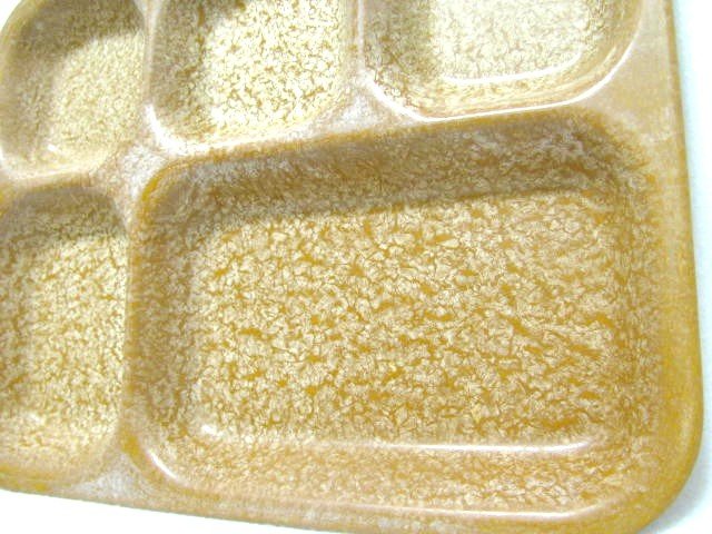 Bolta Cafeteria Lunch Trays Serving Dining Vintage Tan Set 6 50s
