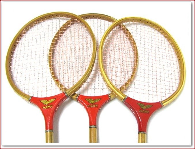 Red Hawk Vintage Badminton Racquets Classic Old School Racket