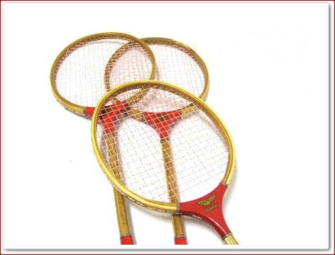 Red Hawk Vintage Badminton Racquets Classic Old School Racket