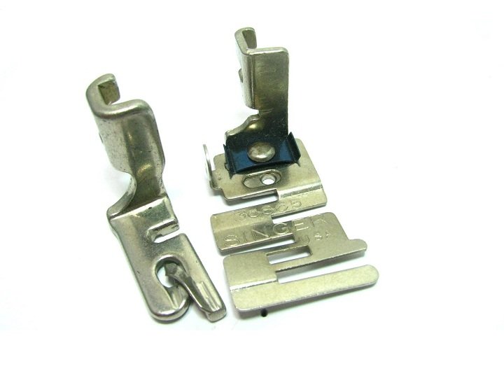 Vintage Singer Sewing Machine Attachments 160809 Ruffler Hemmer Zipper ...