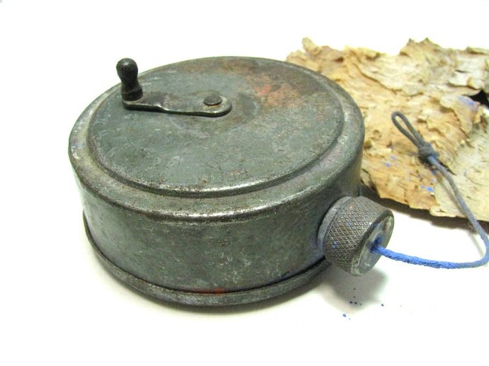 Dandee Vintage Chalk Line Reel 43 USA Metal Carpenter Building Housing ...