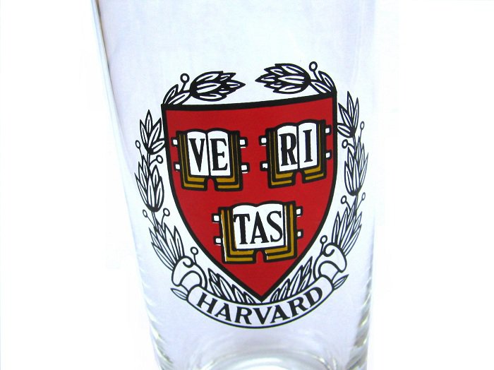 Harvard University Tumbler Highball Glass Veritas Crest Wreath College ...