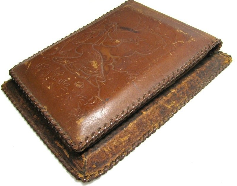 Vintage Peace Dove Leather Note Pad Holder Desk Office Accessory Hand ...