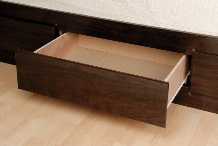 Espresso Tall 12 Drawer Double / Full Size Platform Storage Bed w ...