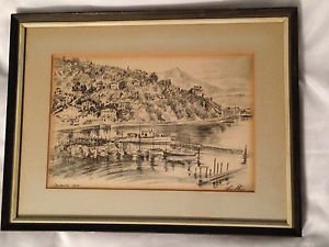 Alec Stern Sausalito Cove Etching