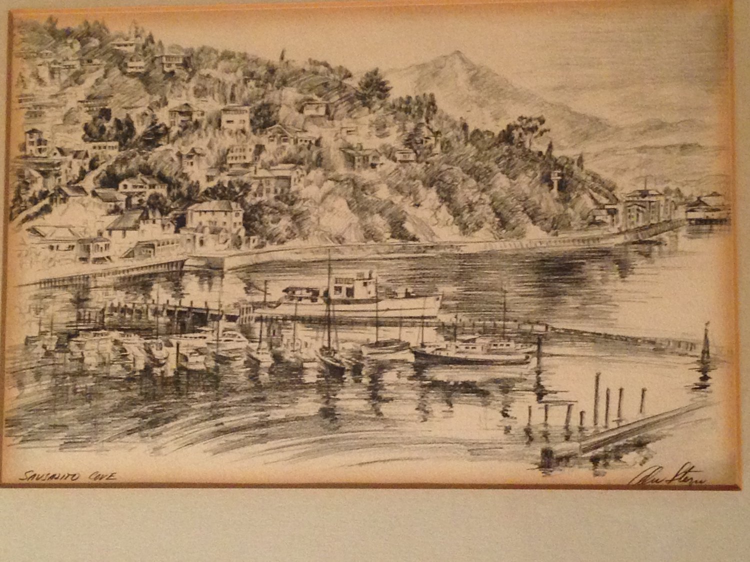 Alec Stern Sausalito Cove Etching