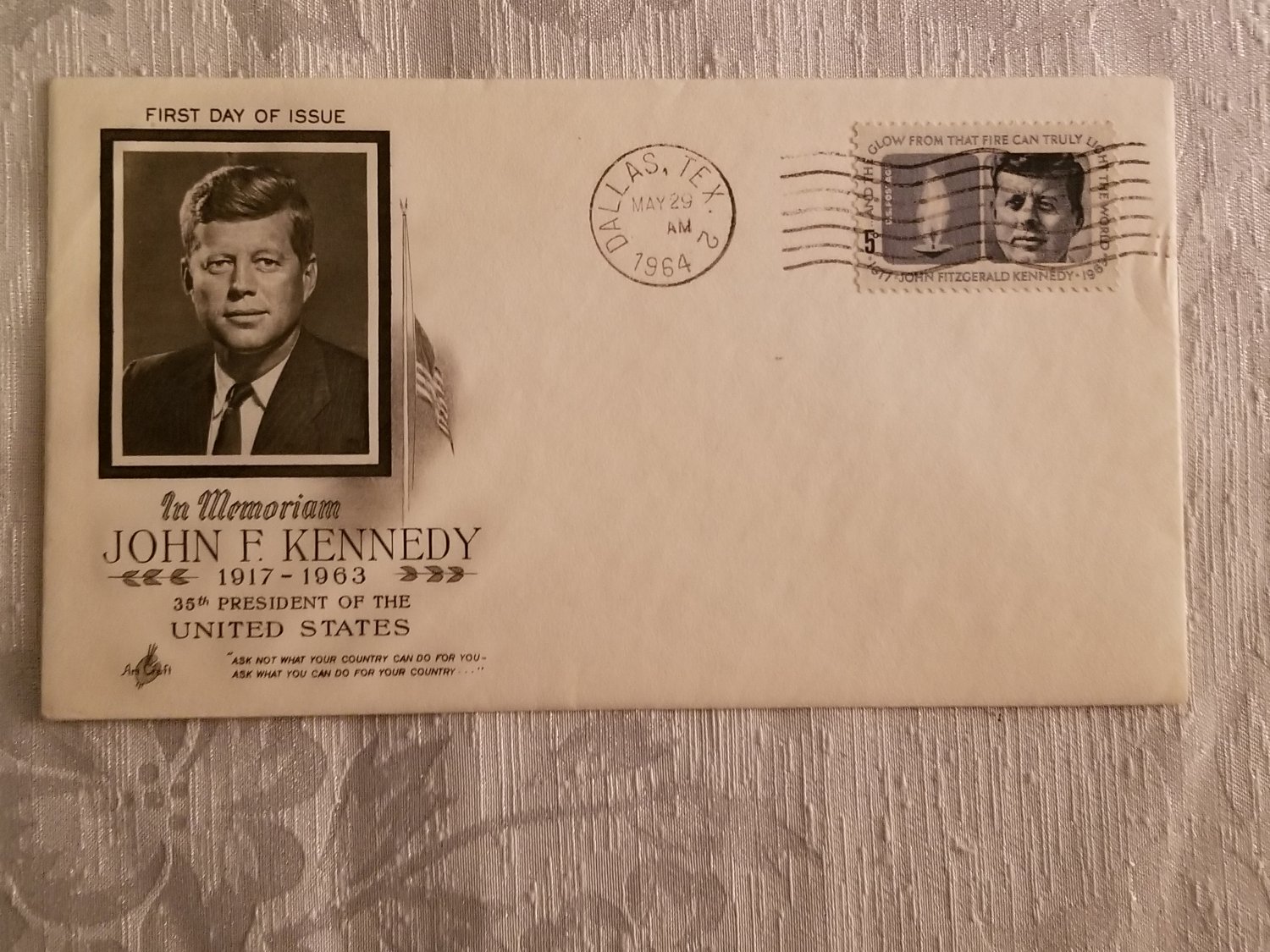 4 - John F Kennedy Unaddressed Envelopes Stamped
