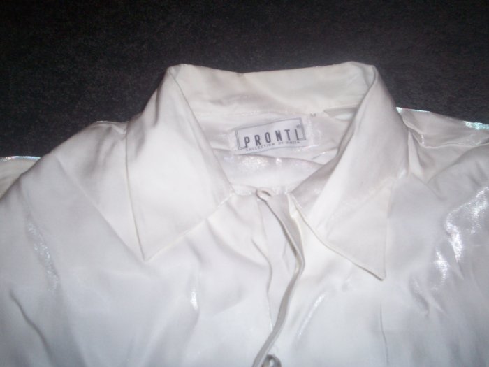 Men's White Size M Italian Pronti Dress Shirt Collection By Phita