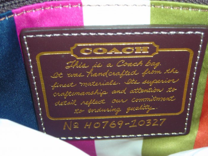 Coach Legacy Stripe Ali Slim Flap Bag EUC