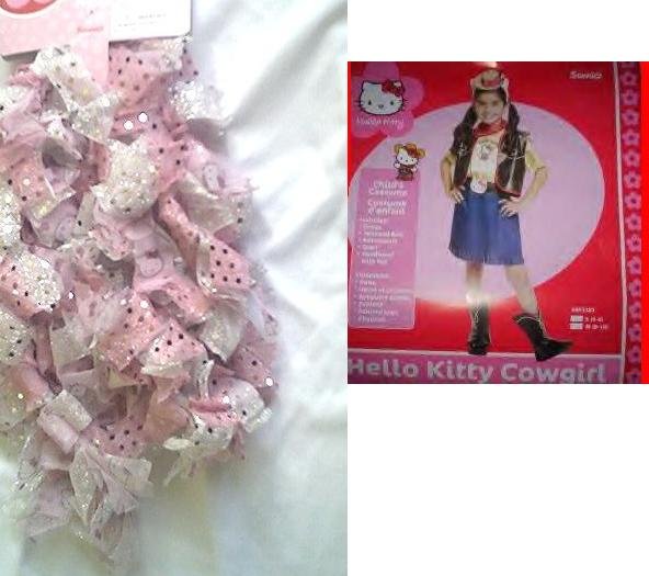 HELLO KITTY scarf hat COW GIRL lot BOA free s/h COSTUME
