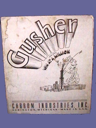 GUSHER carrom VINTAGE field OIL rig well drilling? GAME