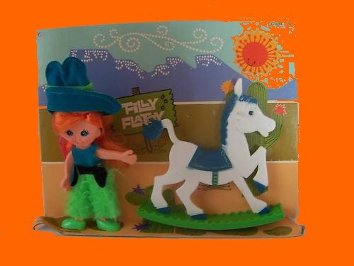 FLATSY vintage DOLL filly HORSE flat DOLLS in BOX original PACKAGE