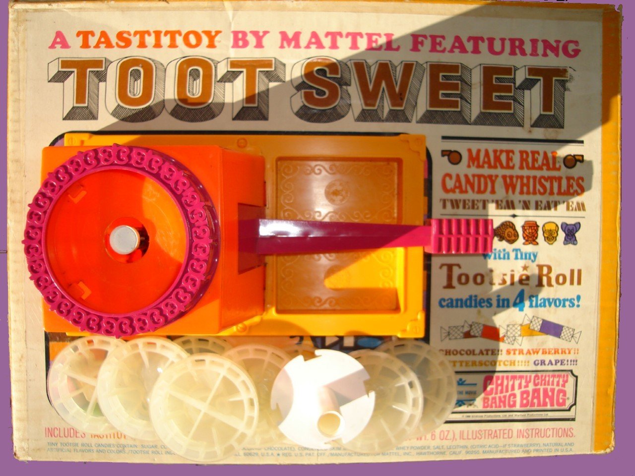 TOOT SWEET tootsie CANDY roll ON HOLD WHISTLE chitty CHITTY BANG bang ...