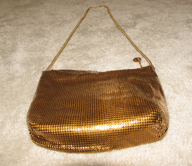 Ladies Vintage late 70's Gold Metallic Evening Purse
