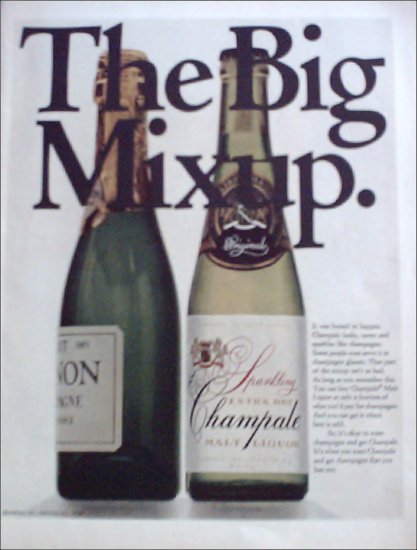 1968 Champale Malt Liquor ad