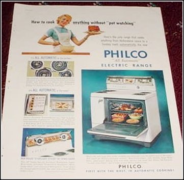 1956 Philco Electric Range ad