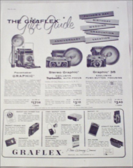 1956 Graflex Gift Guide Camera ad