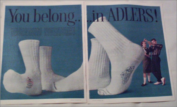 1958 Adler Socks ad