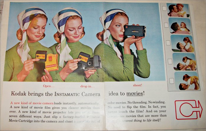 1965 Kodak Instamatic Movie Camera ad