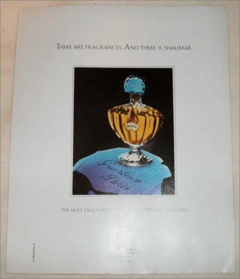 1984 Guerlain Shalimar Perfume ad